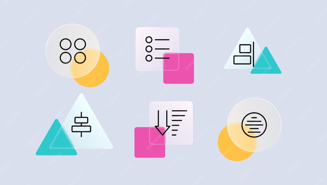 Premium Vector | Menu buttons set icon Tiles squares arrows lists application buttons alignment ...