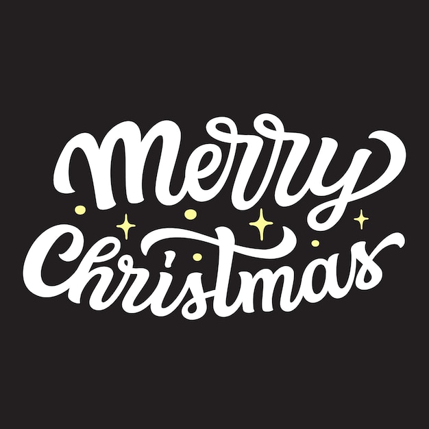 Premium Vector Merry Christmas Hand Lettering