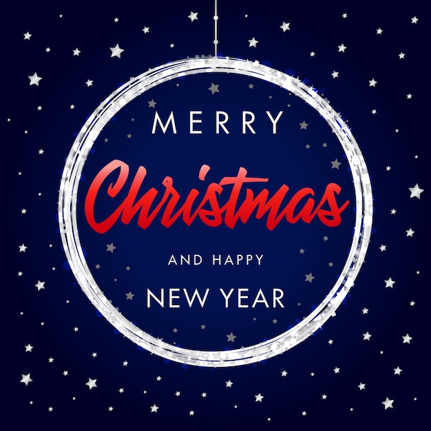 Premium Vector | Merry christmas and happy new year calligraphic silver ... Premium Vector | Merry christmas and happy new year calligraphic silver ...