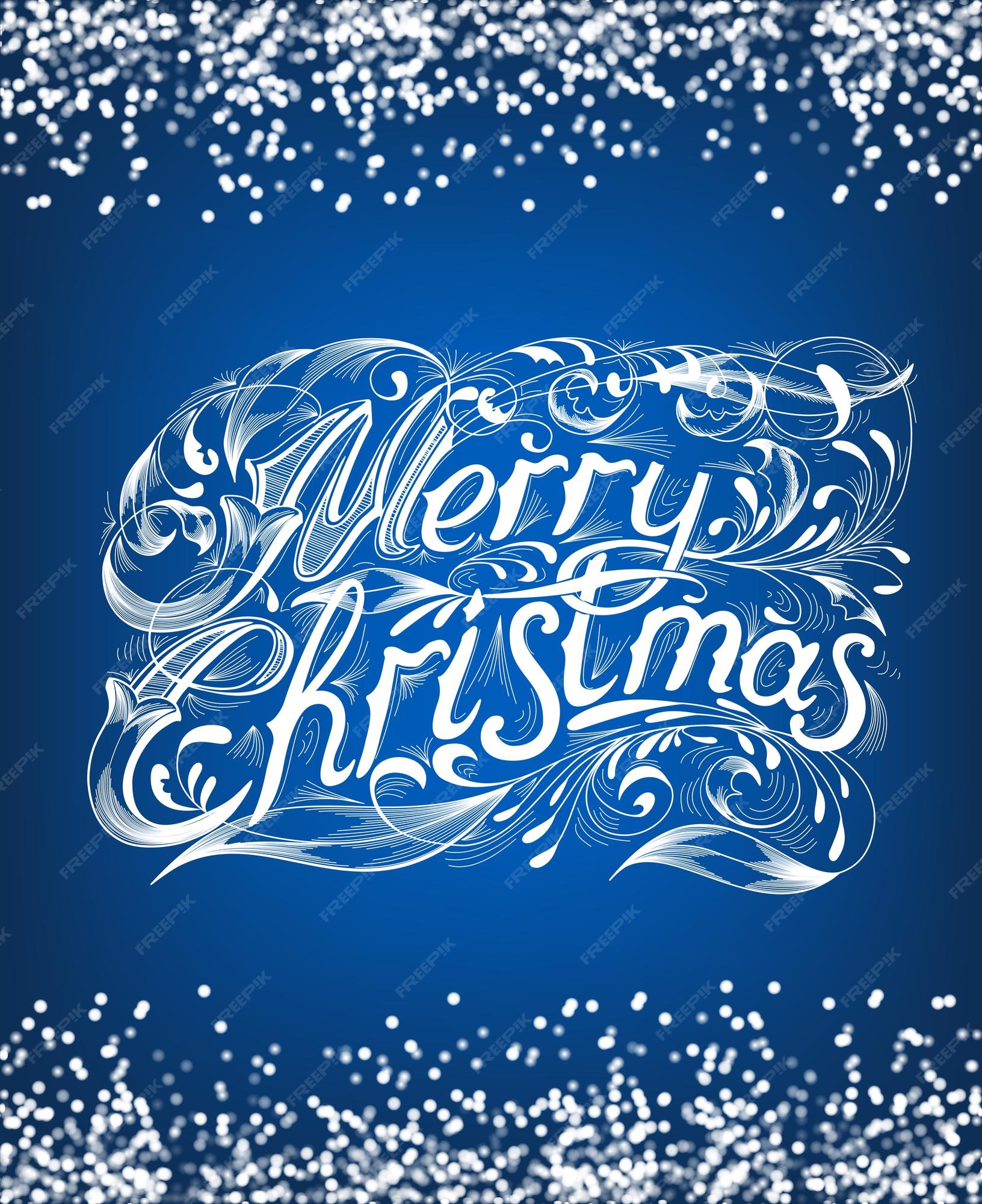 Premium Vector Merry Christmas Lettering Design Message