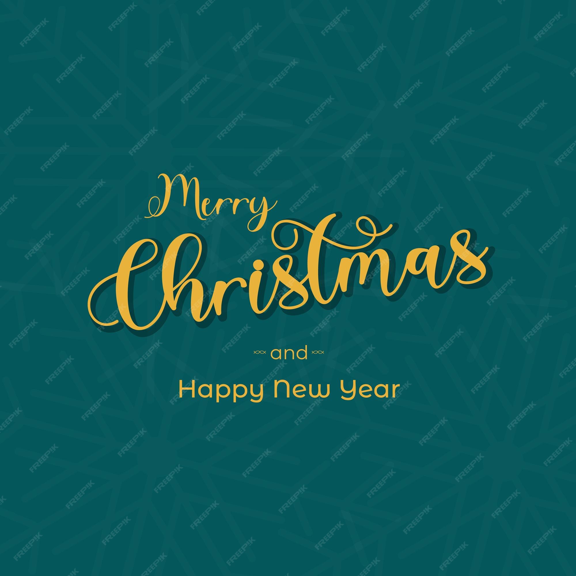Premium Vector Merry Christmas Lettering Design Vector Illustration