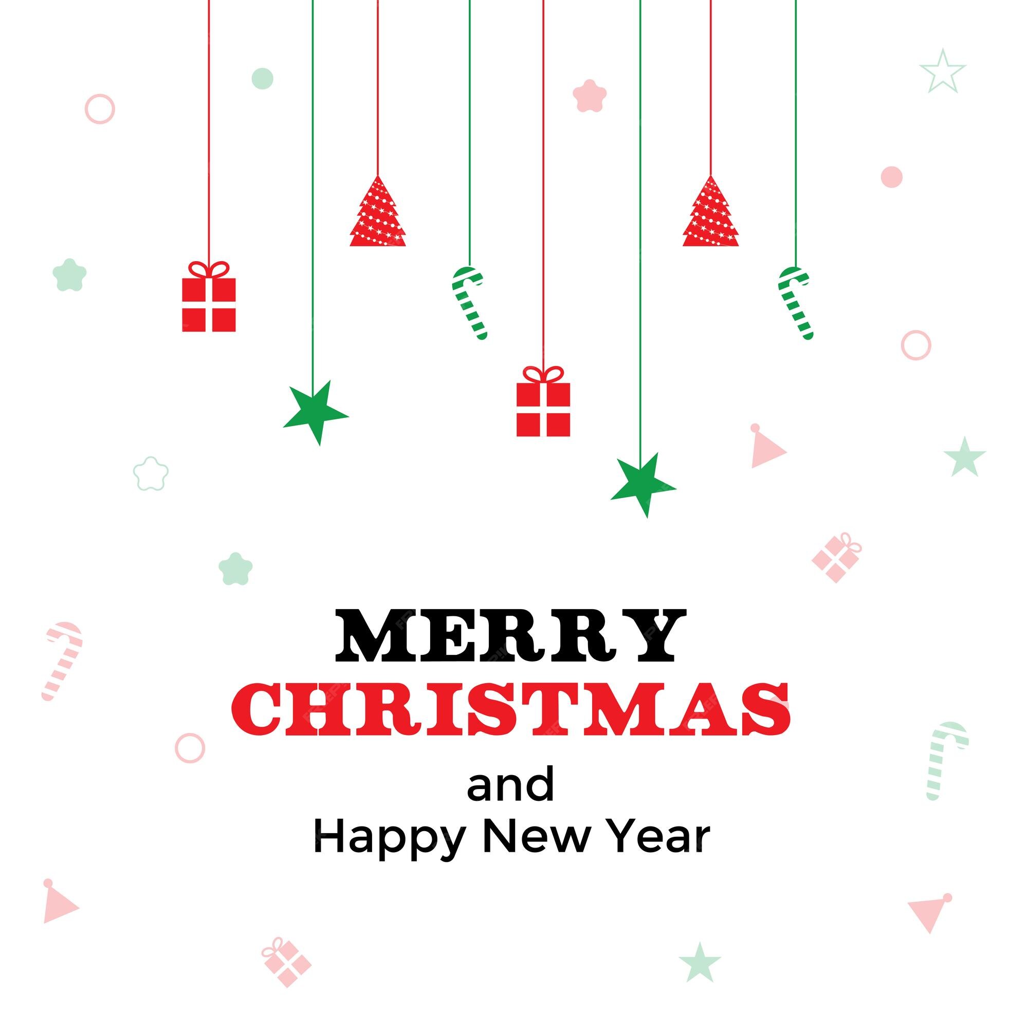 Premium Vector | Merry christmas poster design with christmas elements Premium Vector | Merry christmas poster design with christmas elements