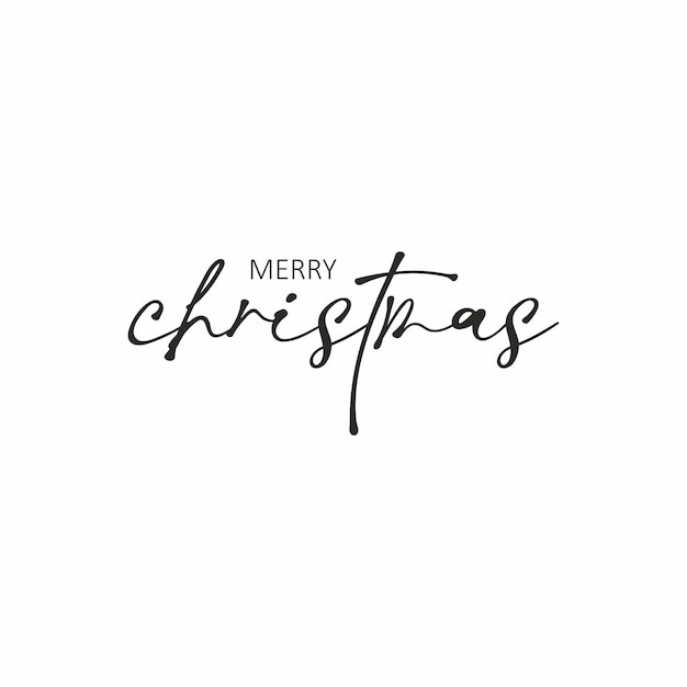 Premium Vector Merry Christmas Vector Brush Lettering Hand Drawn