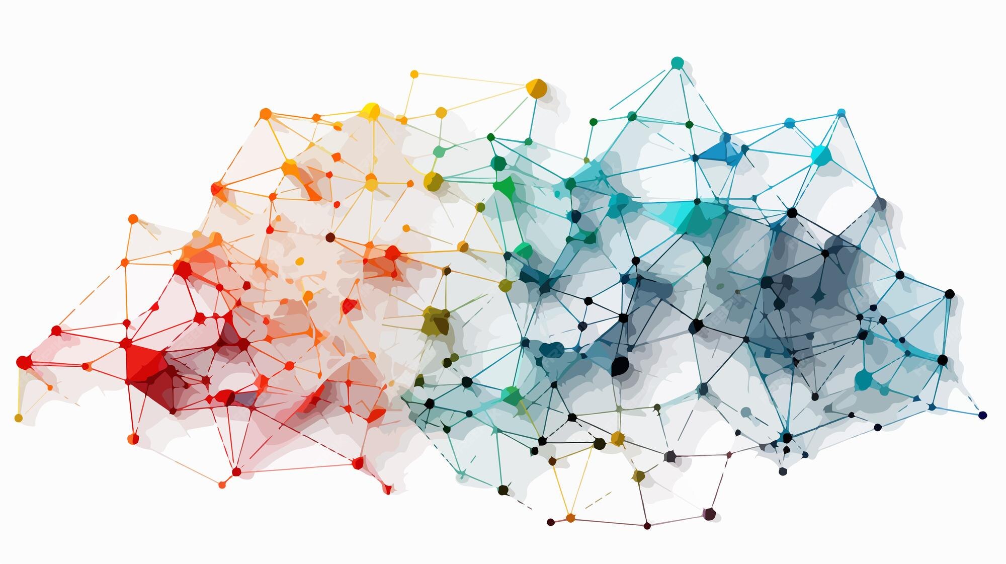 Mesh Algorithm Flowchart Model with Triangle Mosaic | Premium AI ...