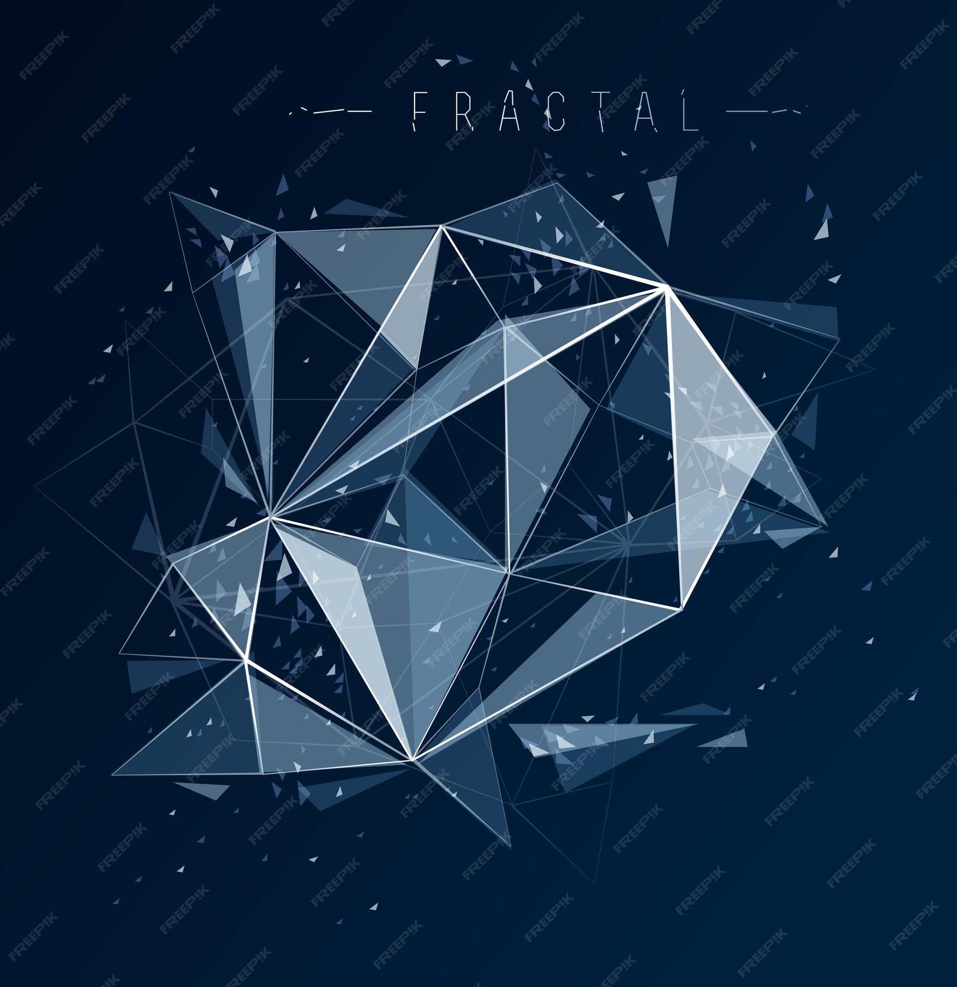 Premium Vector Mesh Object Fractal Design With Connected Lines Vector Abstract Background Low