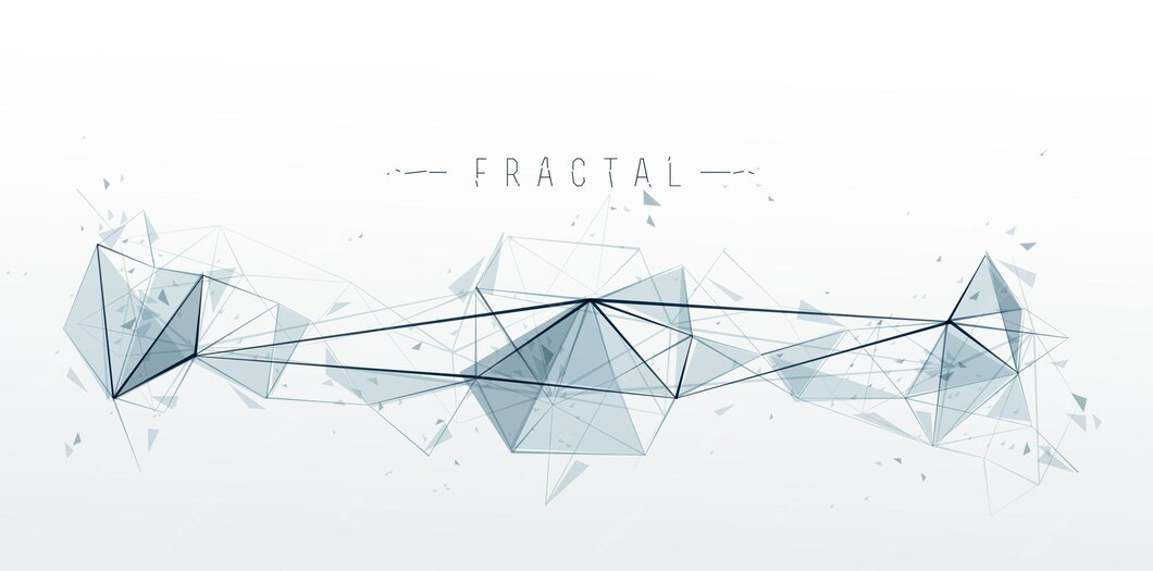 Premium Vector Mesh Object Fractal Design With Connected Lines Vector Abstract Background Low