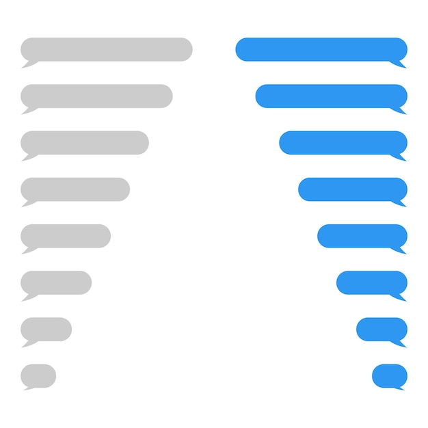 Premium Vector | Message bubbles chat boxes collection set. vector ... Premium Vector | Message bubbles chat boxes collection set. vector ...