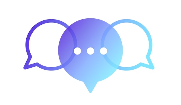 Premium Vector | Message bubbles icons flat blue speech bubbles icons ... Premium Vector | Message bubbles icons flat blue speech bubbles icons ...