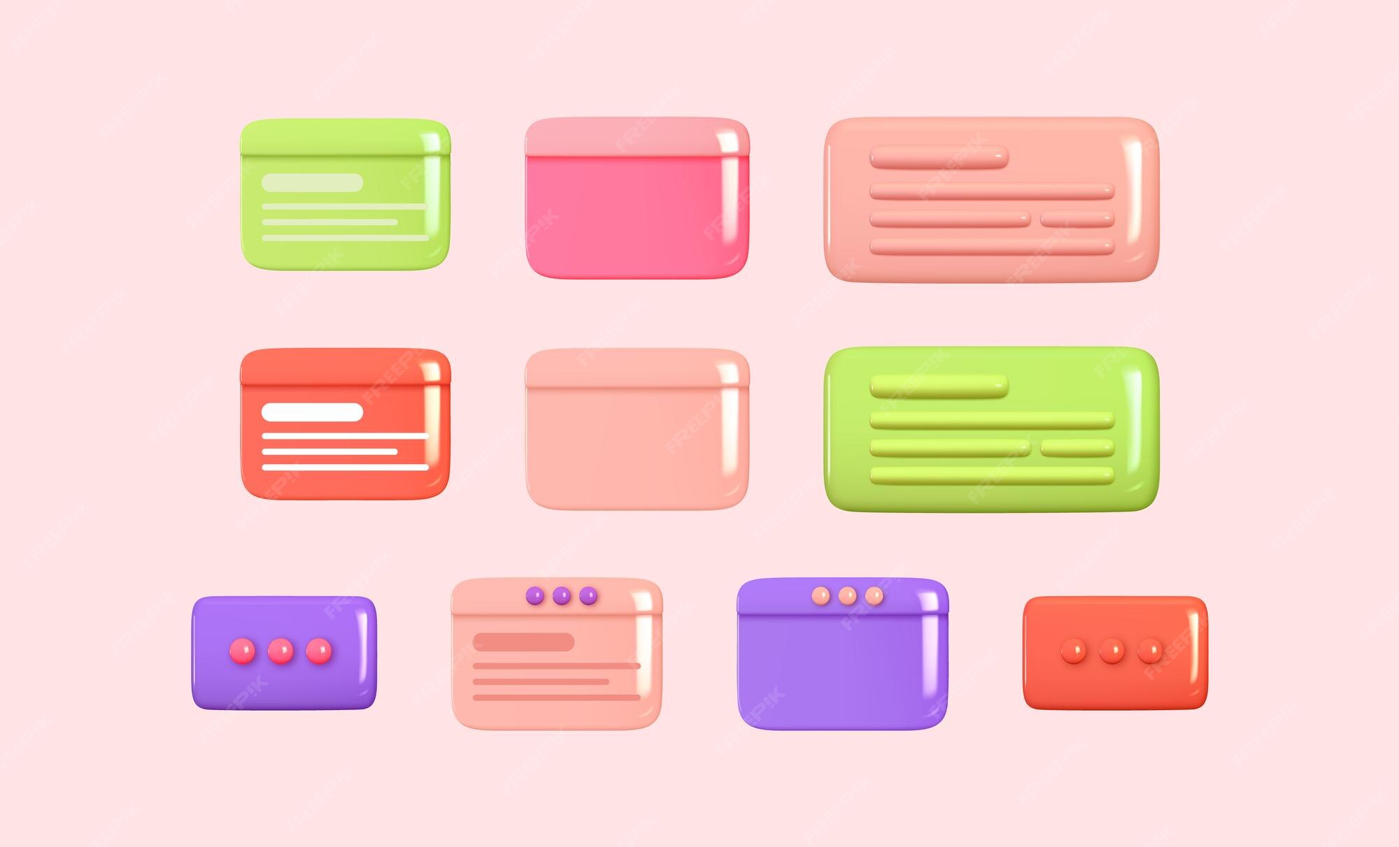 Premium Vector | Message bubbles, push notification symbol. Realistic ...