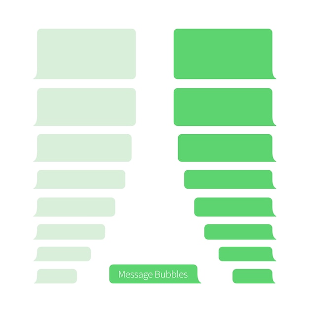 Premium Vector | Message bubbles template for messenger chat or website ... Premium Vector | Message bubbles template for messenger chat or website ...