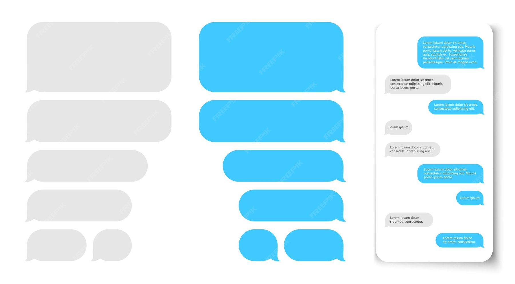 Premium Vector | Message bubbles. Text balloon on phone dispaly. Vector ... Premium Vector | Message bubbles. Text balloon on phone dispaly. Vector ...