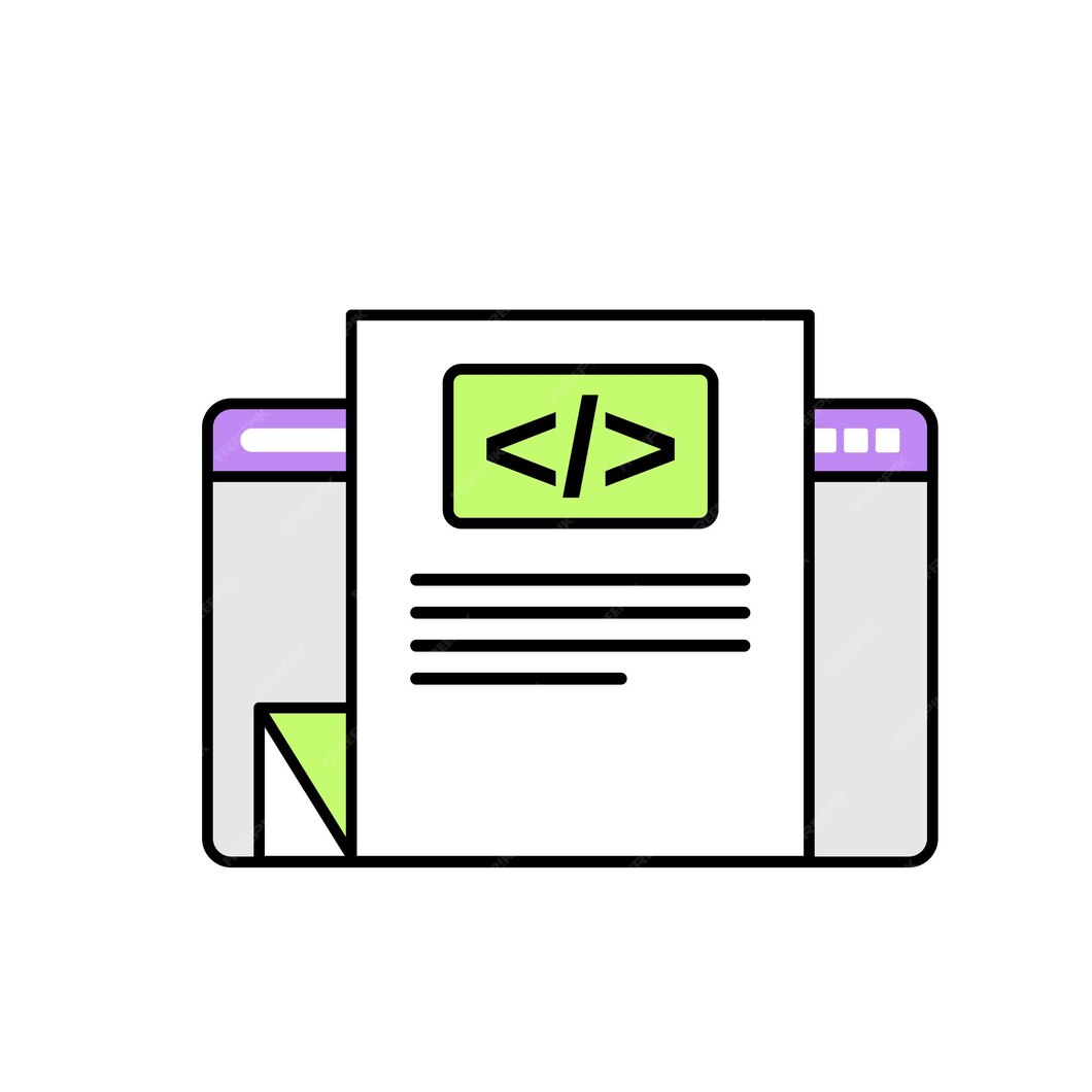 Premium Vector | Metadata script code html website browser icon vector