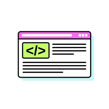 Premium Vector | Metadata script code html website browser icon vector