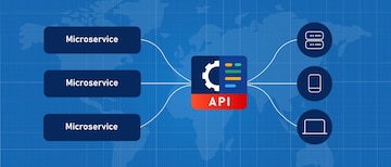 Premium Vector | Microservices API gateway application programming ...