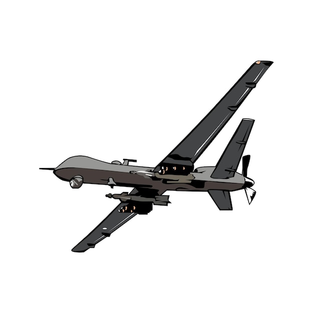 Premium Vector Military Drone Illustration Vector Design