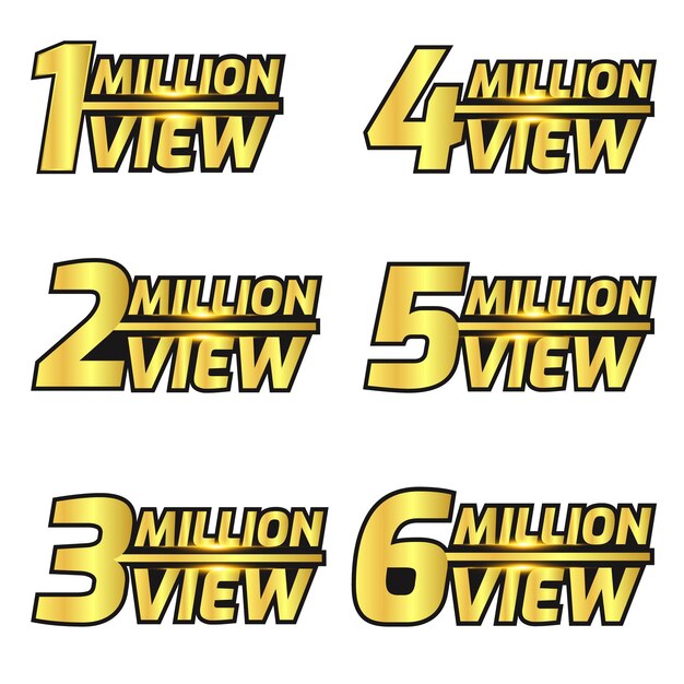 Premium Vector | Million views celebration banner design.1 million ... Premium Vector | Million views celebration banner design.1 million ...