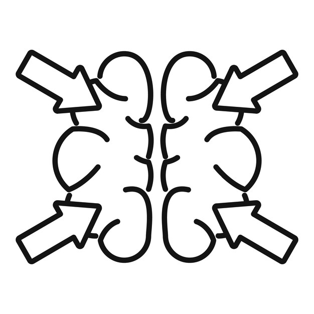 Premium Vector | Mind think brain icon outline vector solution problem Premium Vector | Mind think brain icon outline vector solution problem