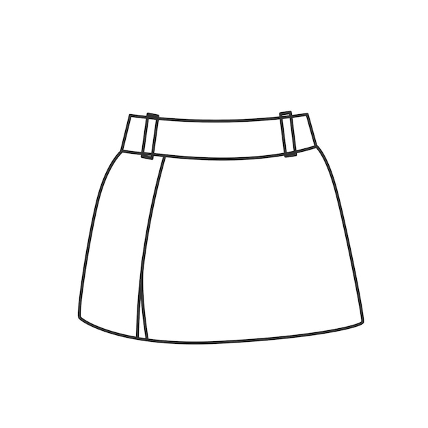 Premium Vector Mini Skirt Silhouette Skirt Technical Fashion