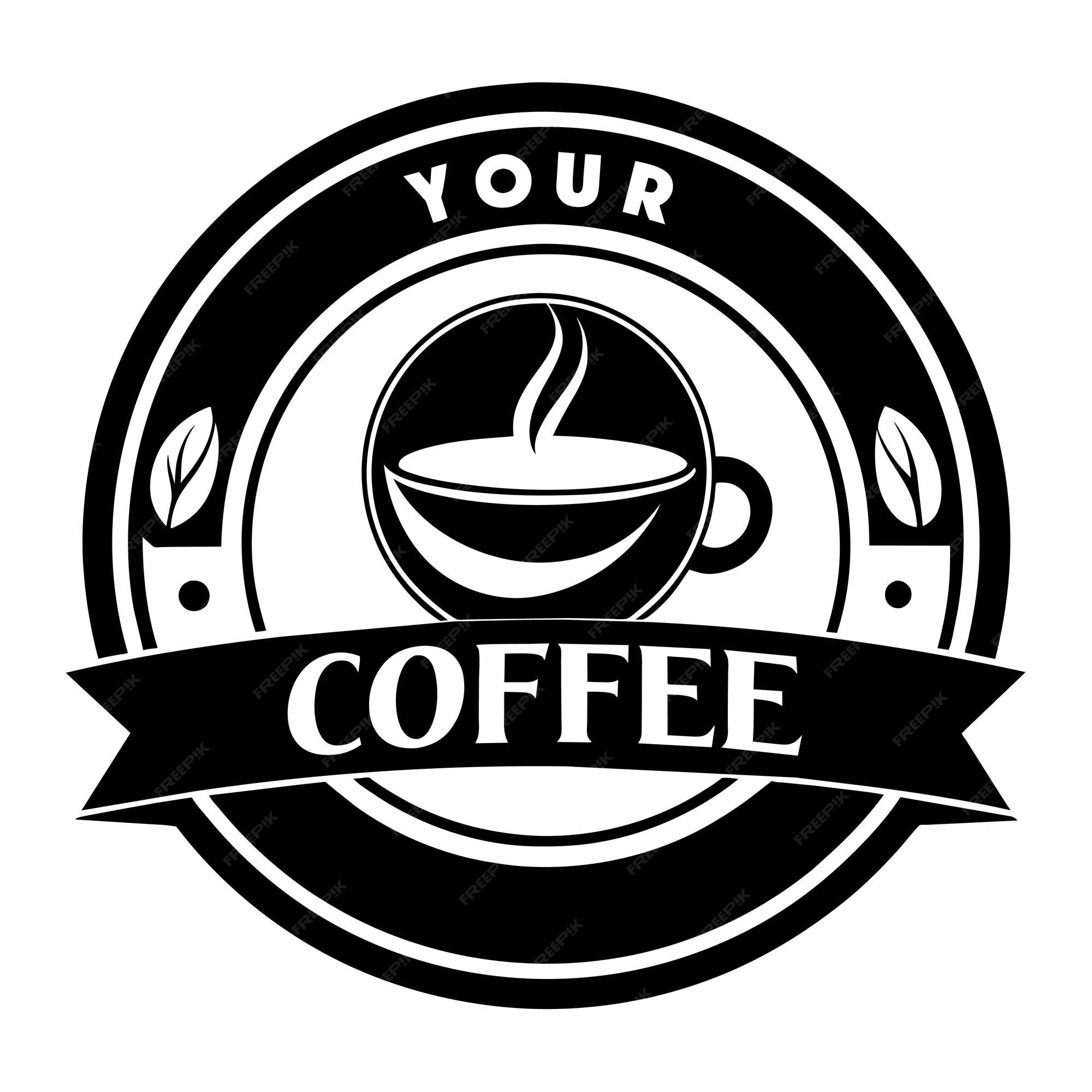 Minimal Coffee Logo Coffee Logo In Round Shape Premium Ai Generated Vector