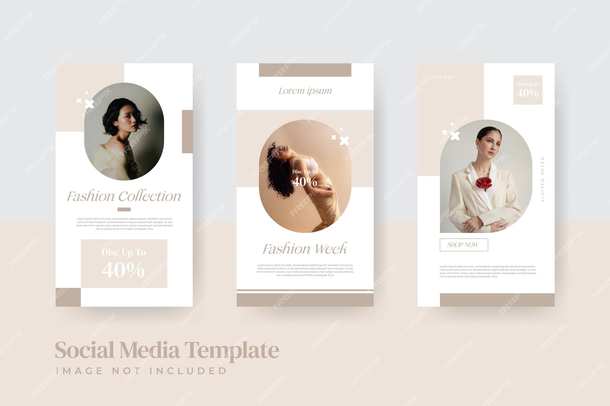 Premium Vector Minimal Fashion Sale Instagram Stories Template