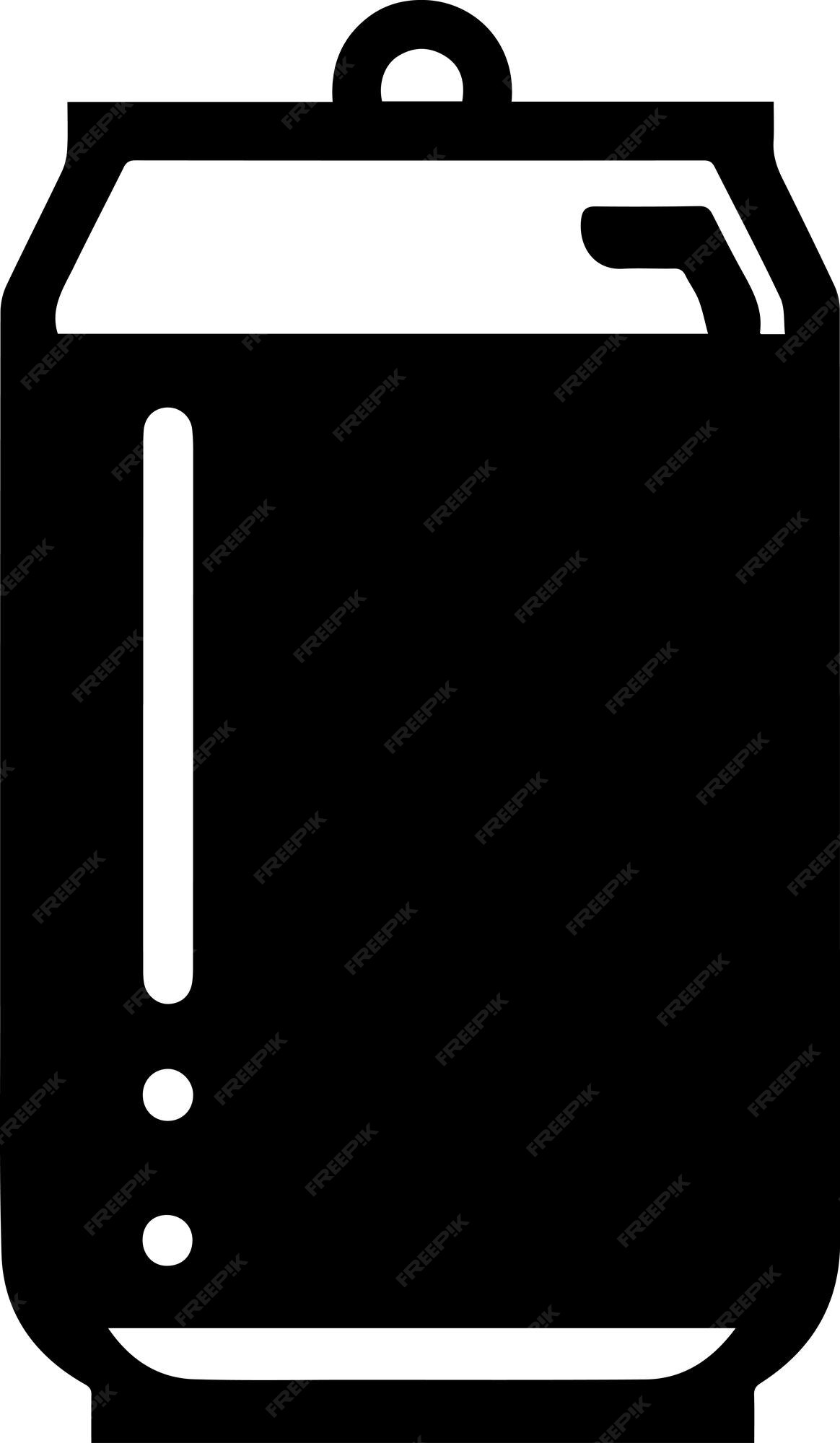 Premium Vector Minimal Soda Tin Can Icon Vector Silhouette White Background 4