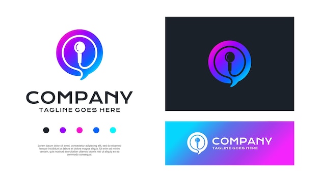 Premium Vector | Minimalist Microphone Logo Premium Vector | Minimalist Microphone Logo