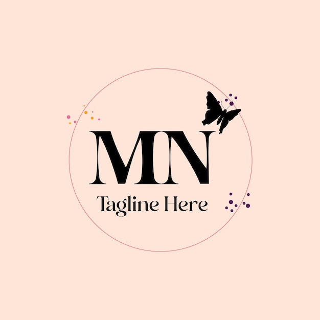 Premium Vector | Mn initial logo vector Premium Vector | Mn initial logo vector