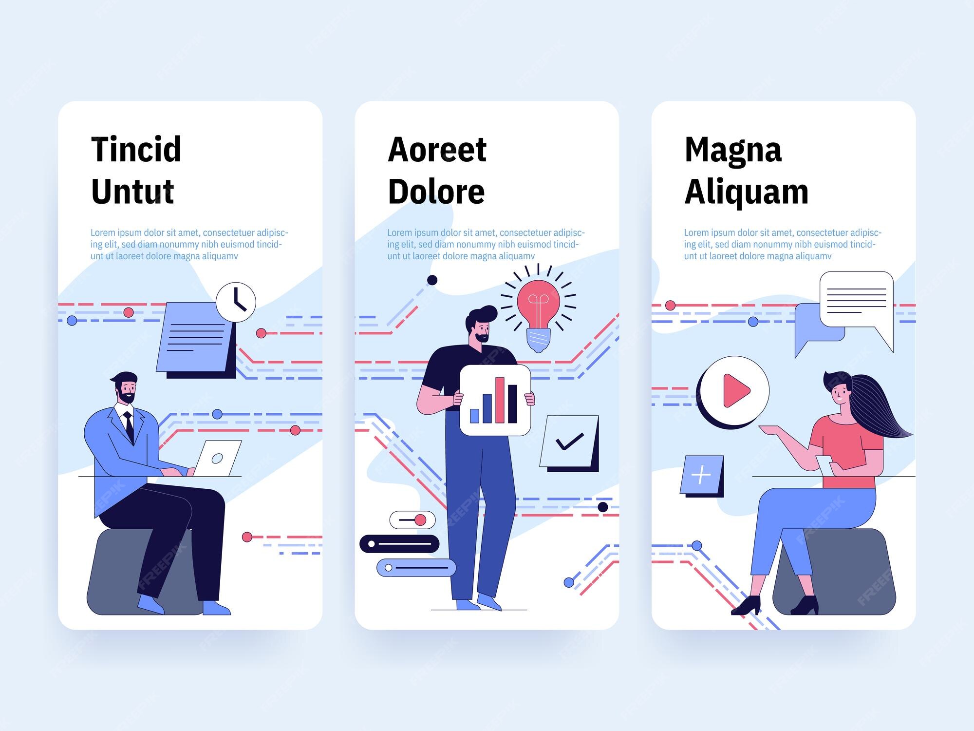 Premium Vector | Mobile app development concept mobile app onboarding ... Premium Vector | Mobile app development concept mobile app onboarding ...