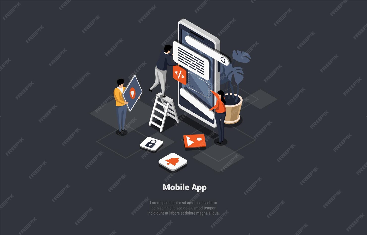 Premium Vector | Mobile app development and design mobile application debug sketch layout on ...