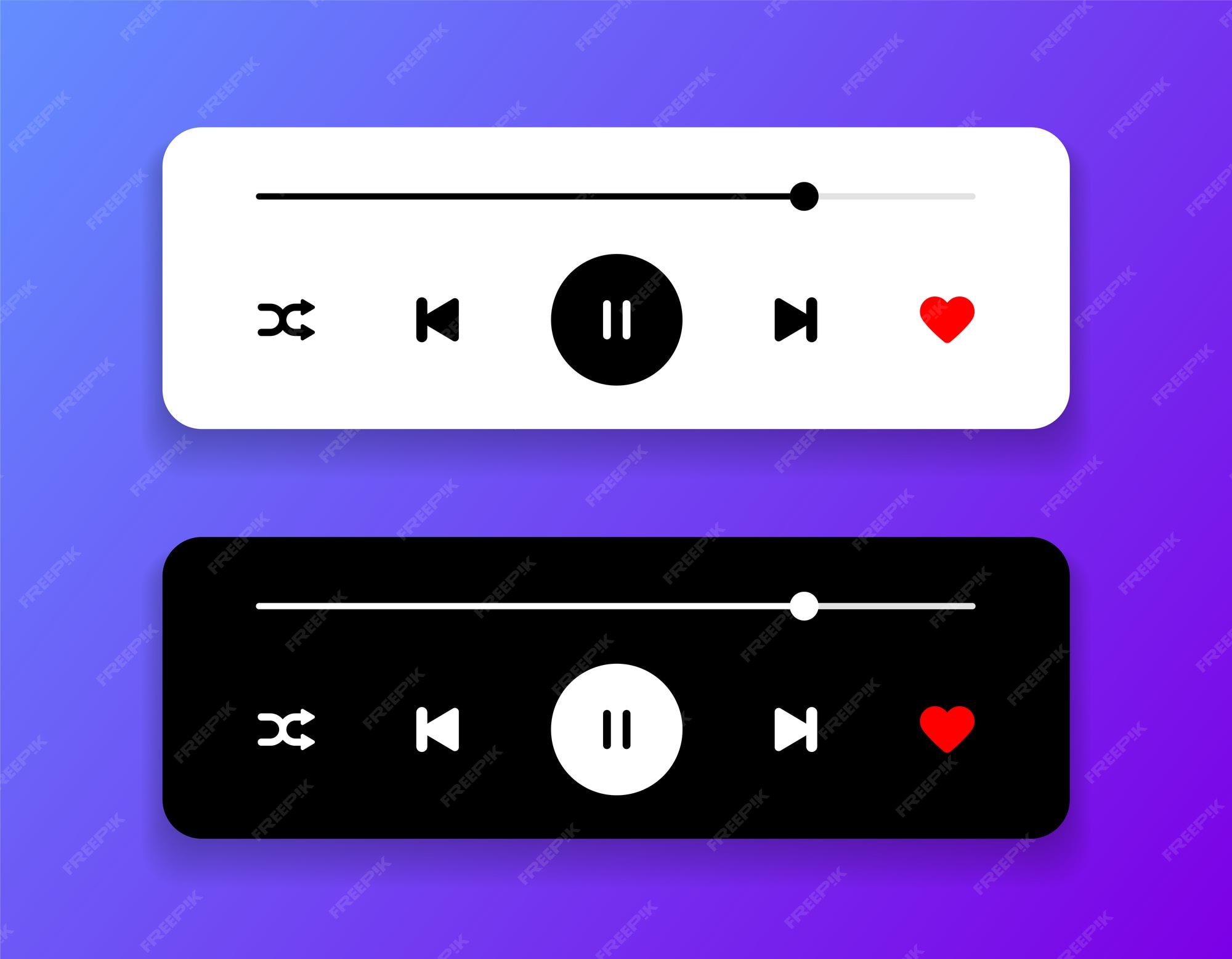 Premium Vector Mobile Application Interface Music Player Sound App Ui Gui Template Responsive