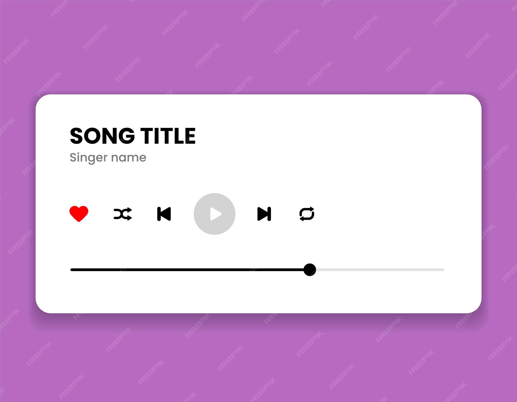 Premium Vector Mobile Application Interface Music Player Sound App Ui Gui Template Responsive