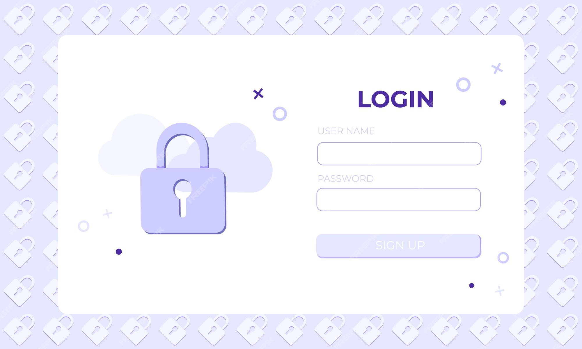 Premium Vector | Mobile apps or web login sign in page with lock on ... Premium Vector | Mobile apps or web login sign in page with lock on ...