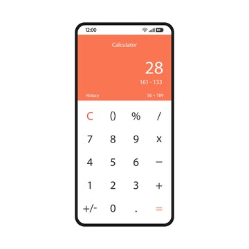 Premium Vector | Mobile calculator smartphone interface vector template ...