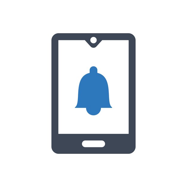 Premium Vector | Mobile notification icon vector Premium Vector | Mobile notification icon vector