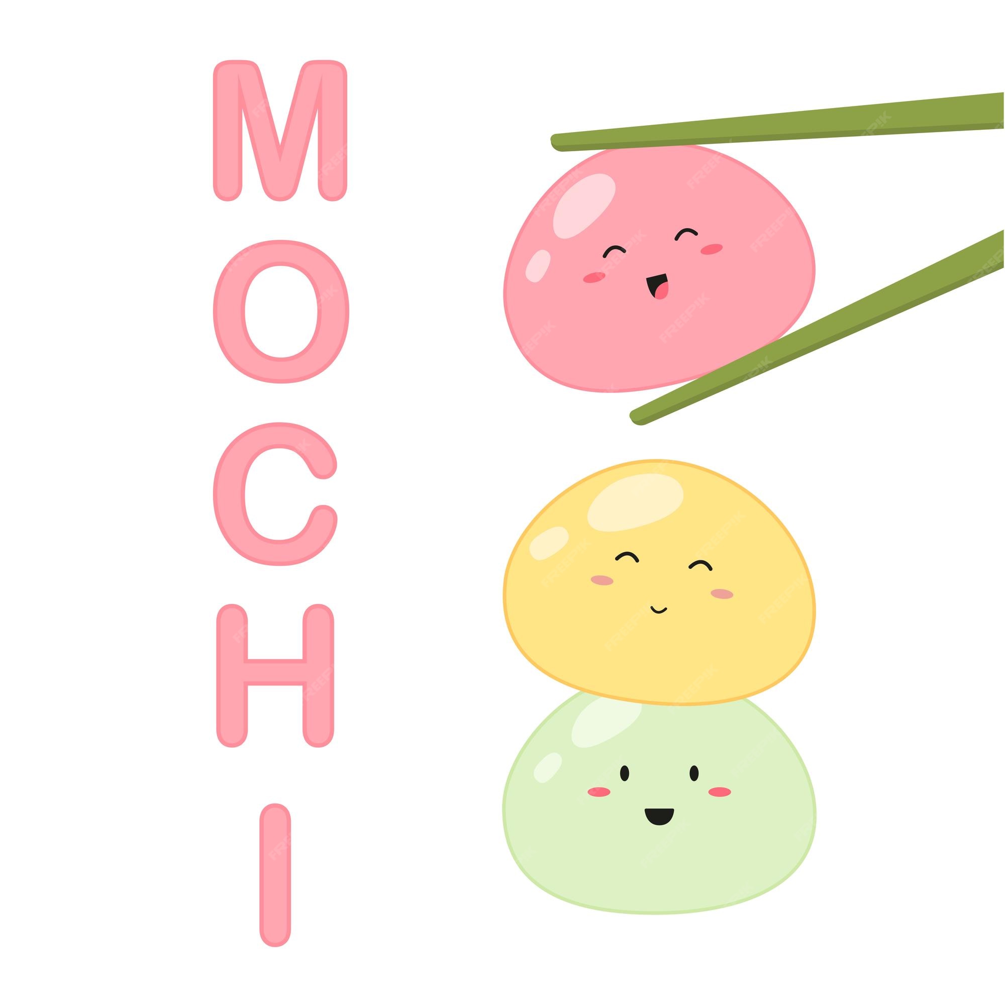 Premium Vector Mochi Character Design Mochi Logo Japanese Sweets Vector Graphics
