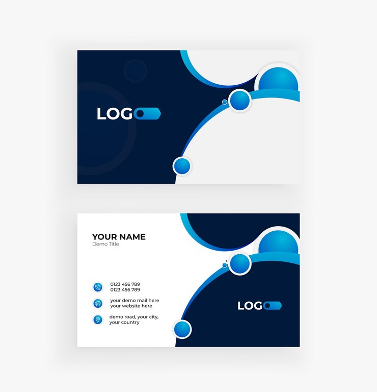 Premium Vector Modern Blue Corporate Business Card Design