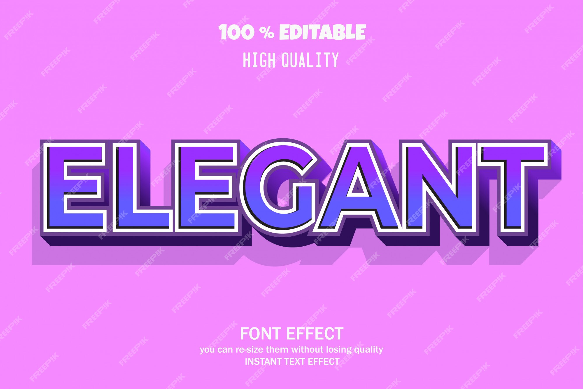 Premium Vector Modern Bold Elegant Text Style Editable Font Effect