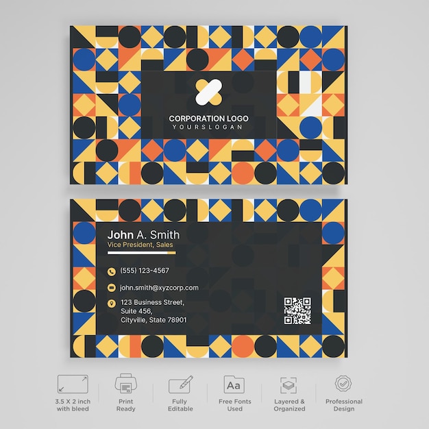 Premium Vector | Modern business card vector template Premium Vector | Modern business card vector template