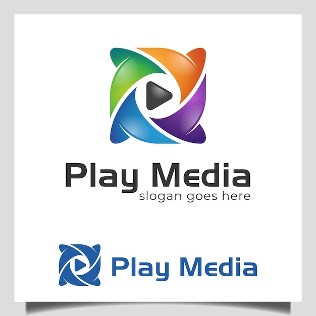 Premium Vector | Modern colorful play button media icon logo for media ... Premium Vector | Modern colorful play button media icon logo for media ...
