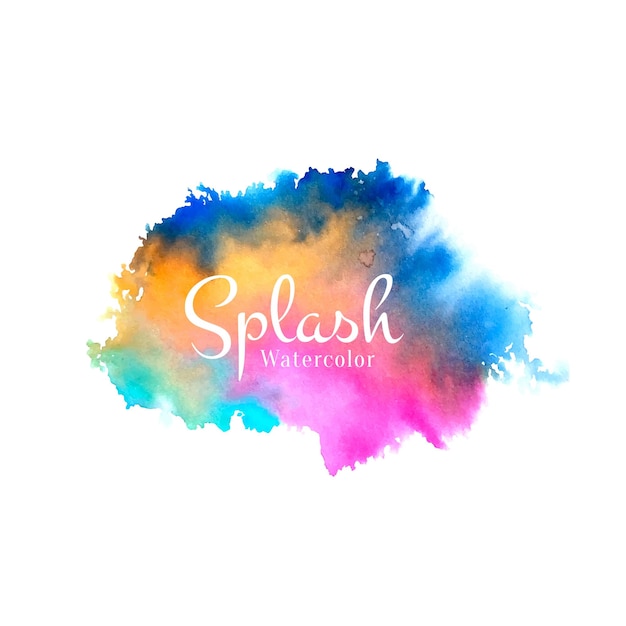 Premium Vector | Modern colorful watercolor splash design background Premium Vector | Modern colorful watercolor splash design background