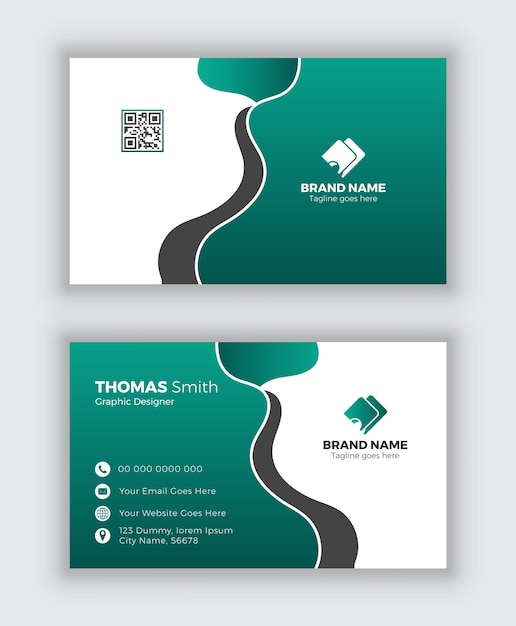 Premium Vector | Modern and corporate business card template Premium Vector | Modern and corporate business card template