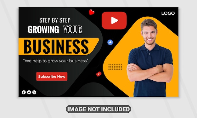 Premium Vector Modern And Creative Corporate Youtube Thumbnail Design