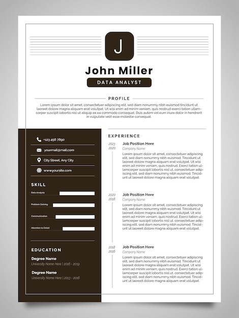 Premium Vector | Modern creative resume template Premium Vector | Modern creative resume template