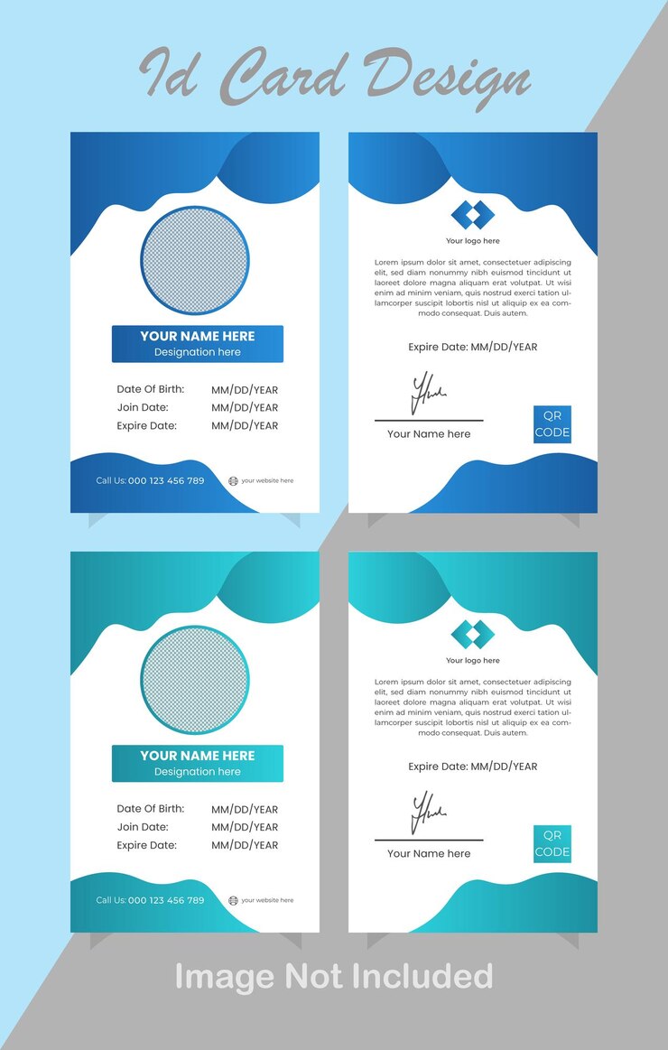 Premium Vector Modern Doublesided Creative Id Card And Clean Template