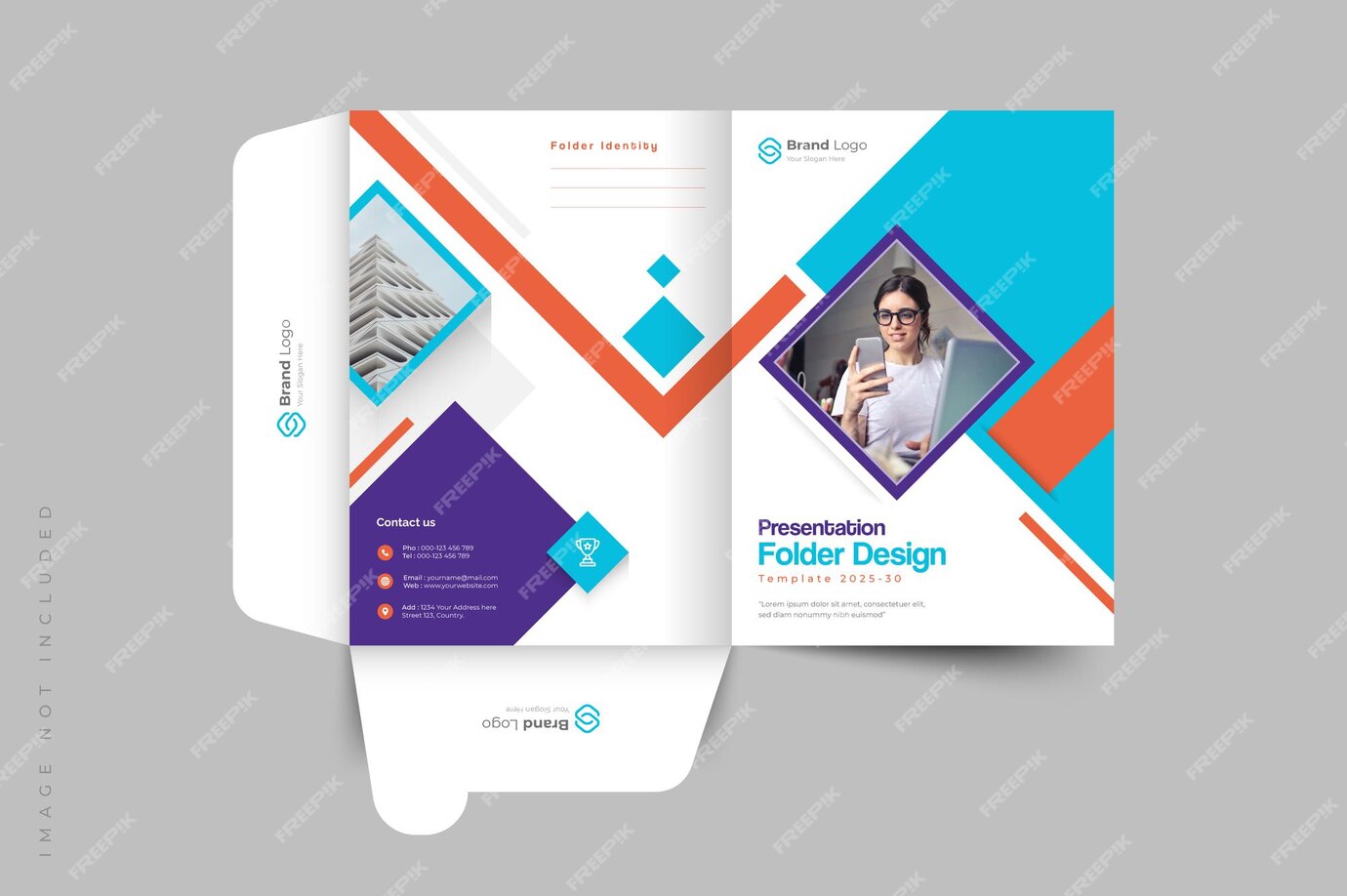 Premium Vector | Modern eyecatching corporate presentation folder ... Premium Vector | Modern eyecatching corporate presentation folder ...