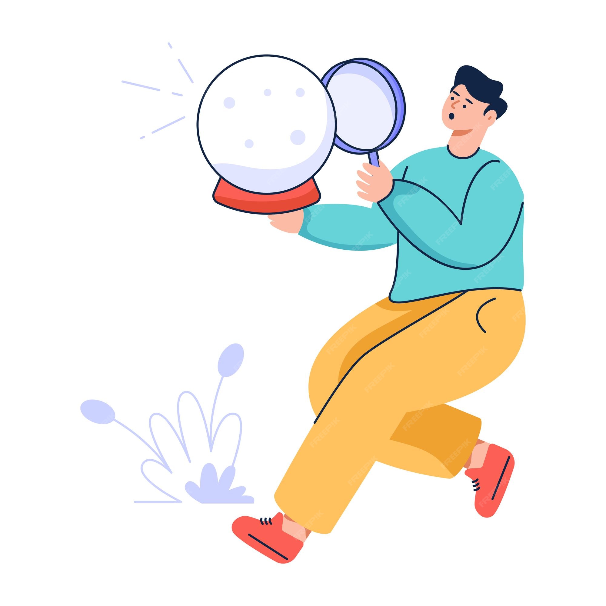 Premium Vector | Modern flat vector of future prediction Premium Vector | Modern flat vector of future prediction