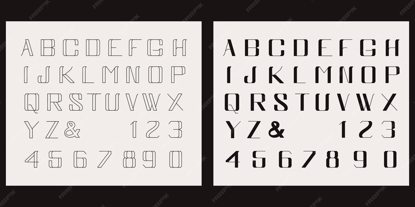 Premium Vector | Modern futuristic alphabet vector capital letters Premium Vector | Modern futuristic alphabet vector capital letters