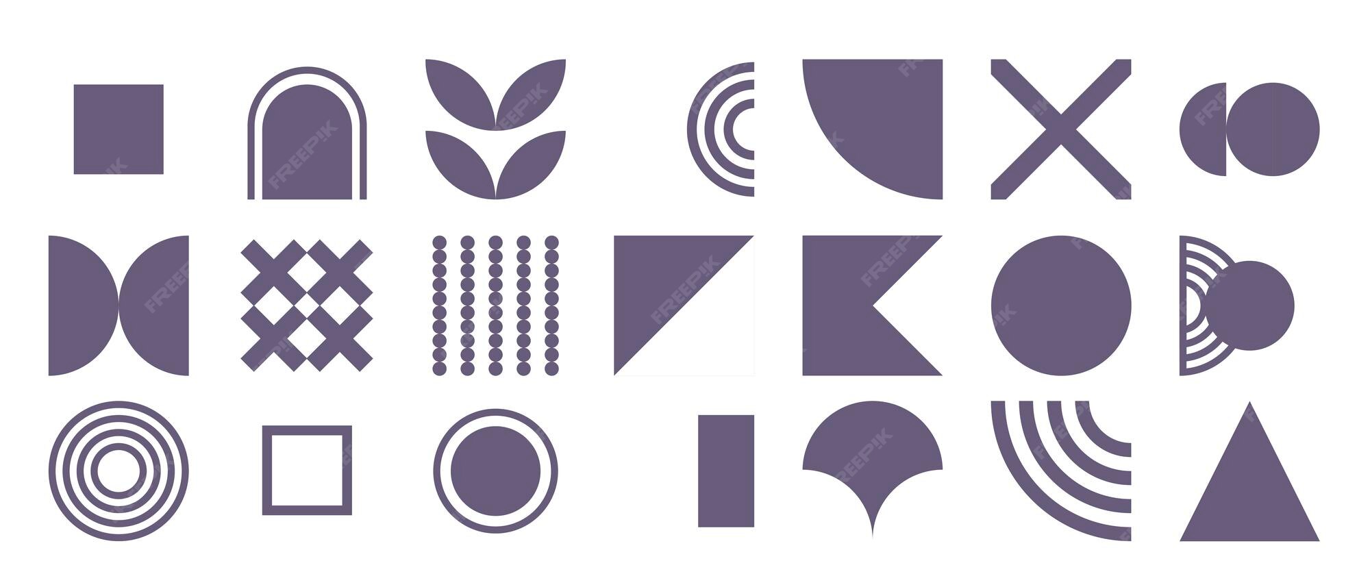 Premium Vector | Modern geometric forms minimal basic abstract shapes ...