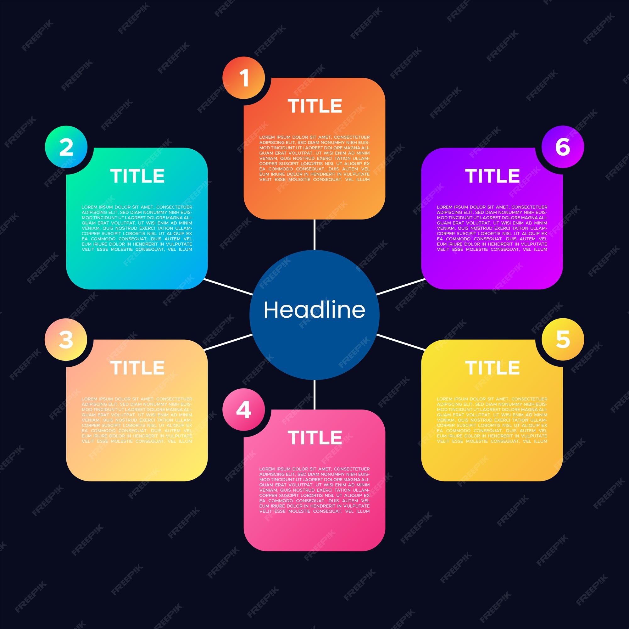 Premium Vector | Modern gradient infographic template Premium Vector | Modern gradient infographic template