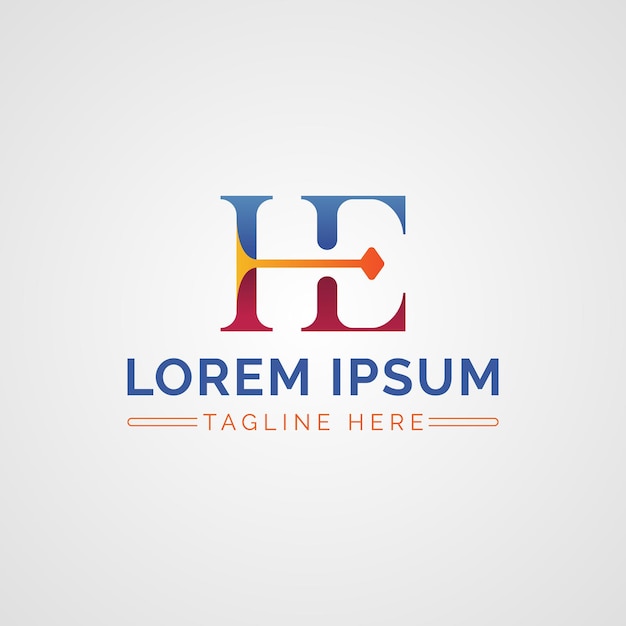 Premium Vector | Modern HE letter logo vector Premium Vector | Modern HE letter logo vector